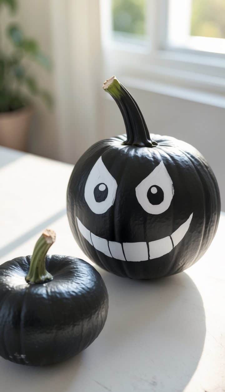 23 Black Painted Pumpkin Ideas for Chic & Spooky Halloween Decor - The ...