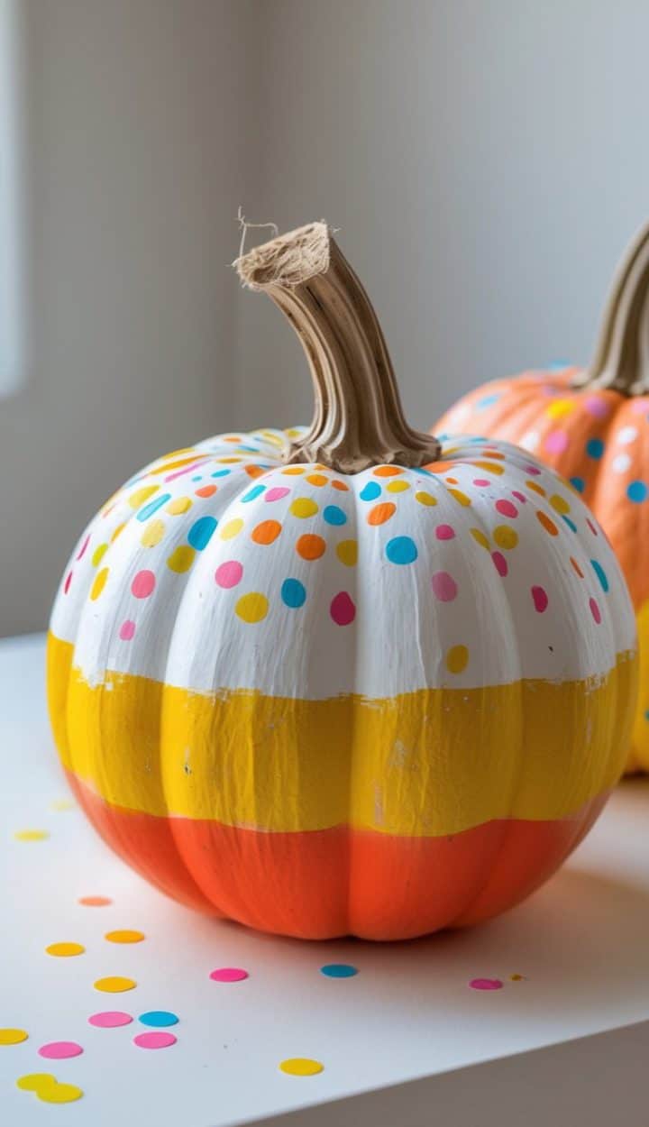 20 Candy Corn Painted Pumpkin Ideas That Are Fun & Festive - The ...