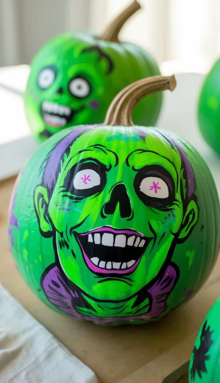 22 Scary Painted Pumpkin Ideas for Eerie, Spine-Chilling Decor - The ...