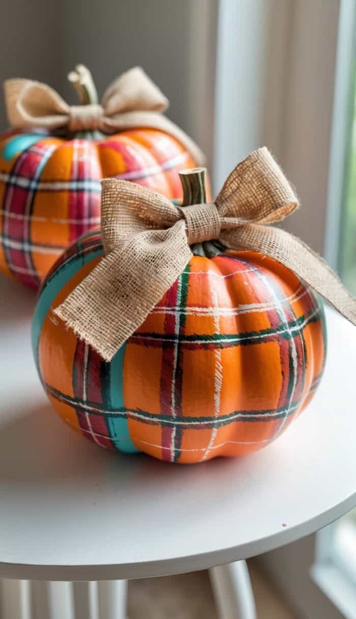 28 Plaid Painted Pumpkin Ideas for Cozy and Creative Fall Decor - The ...