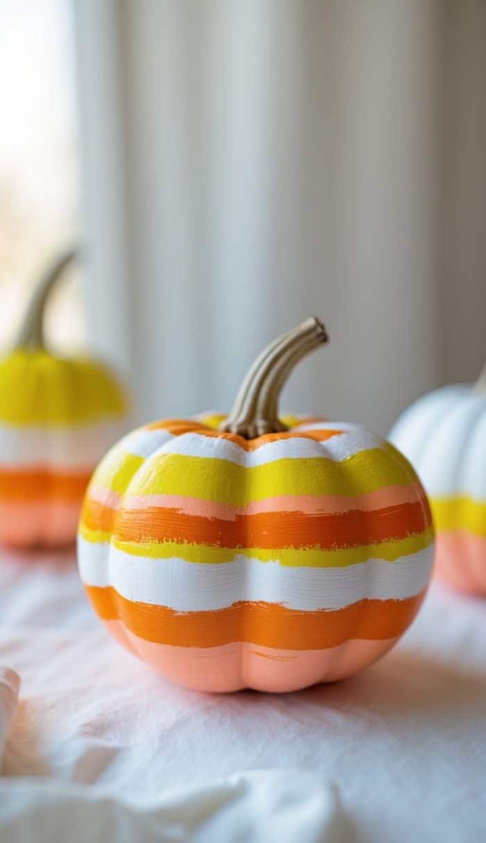 20 Candy Corn Painted Pumpkin Ideas That Are Fun & Festive - The ...