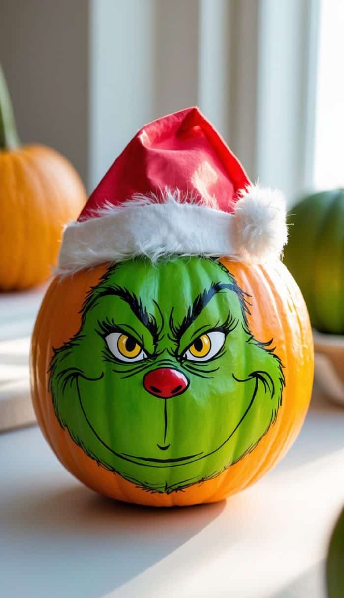 28 Christmas Painted Pumpkin Ideas for Festive Holiday Decor - The ...