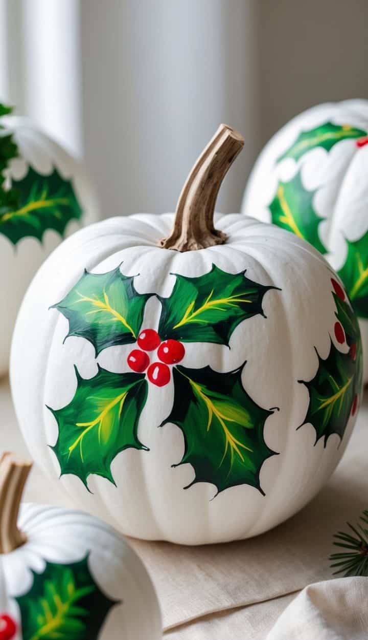 28 Christmas Painted Pumpkin Ideas for Festive Holiday Decor - The ...