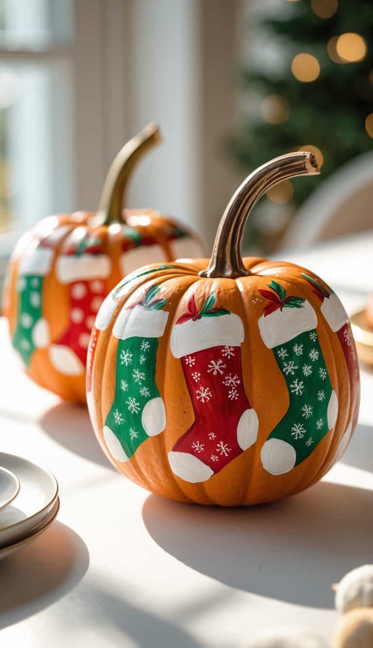28 Christmas Painted Pumpkin Ideas for Festive Holiday Decor - The ...
