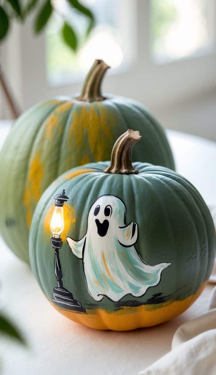 21 Painted Pumpkins Ghosts Ideas: Cute to Creepy Designs - The Melrose ...