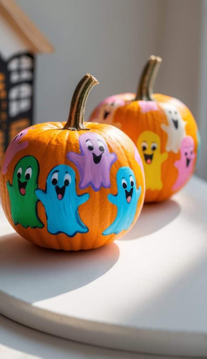 21 Painted Pumpkins Ghosts Ideas: Cute to Creepy Designs - The Melrose ...