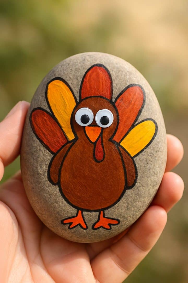 25 Turkey Painted Rocks Ideas for Festive Thanksgiving Crafts - The ...