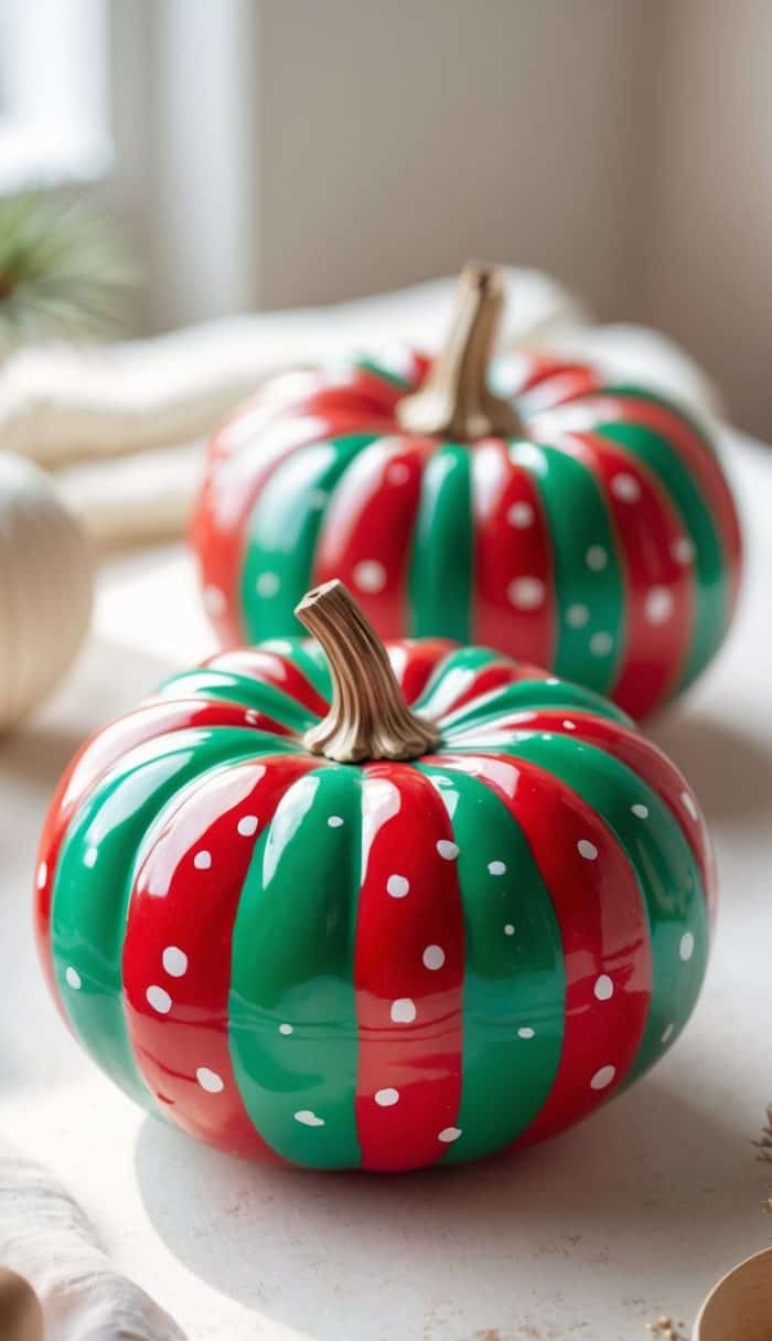 28 Christmas Painted Pumpkin Ideas for Festive Holiday Decor - The ...