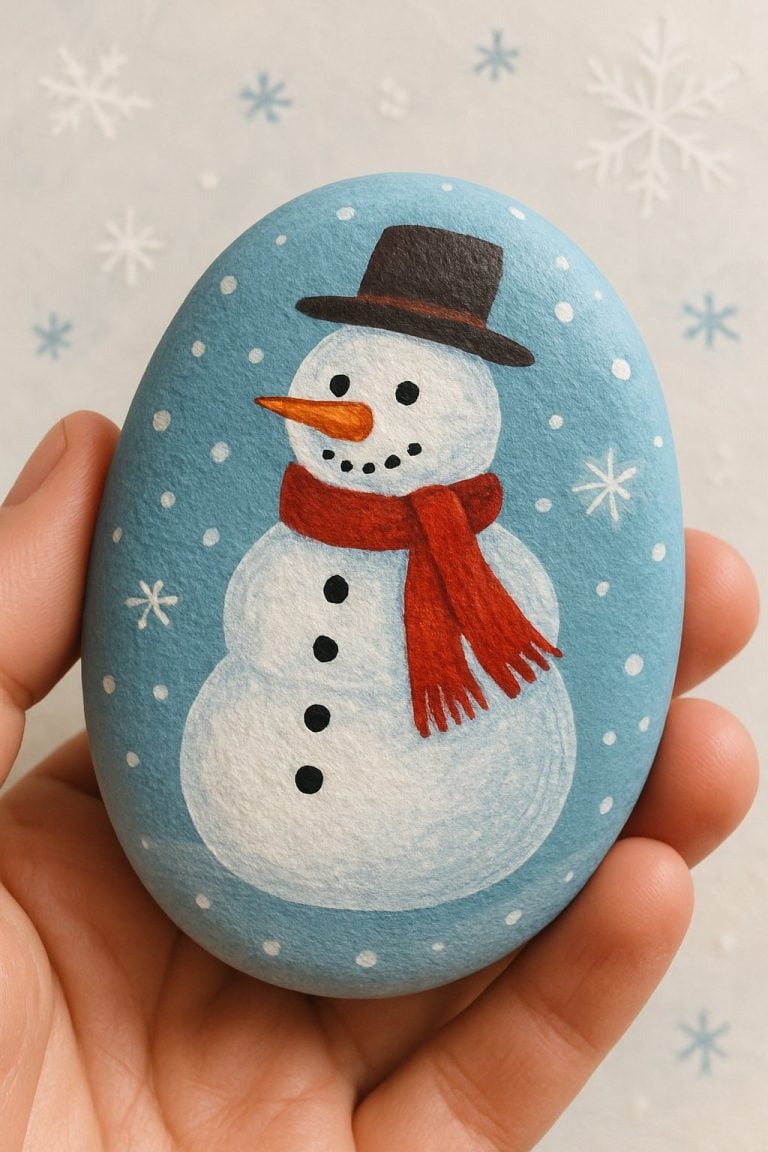 40 Snowman Painted Rocks Ideas That Are Cute and Creative - The Melrose ...