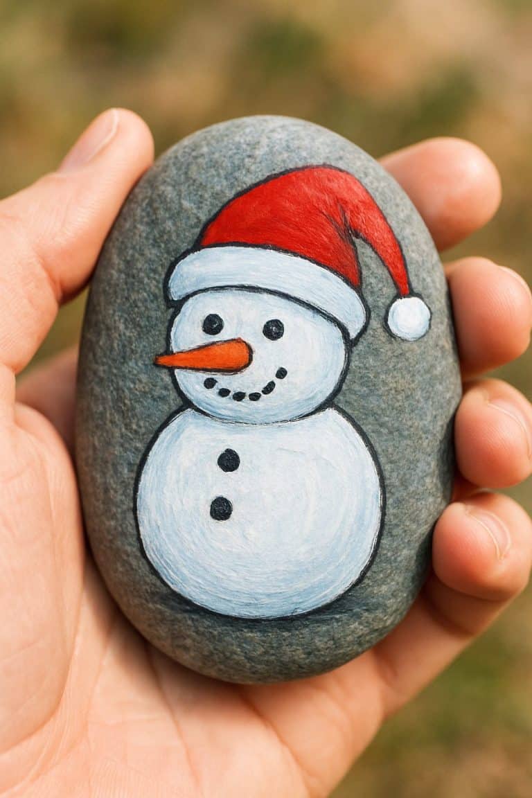 40 Snowman Painted Rocks Ideas That Are Cute and Creative - The Melrose ...