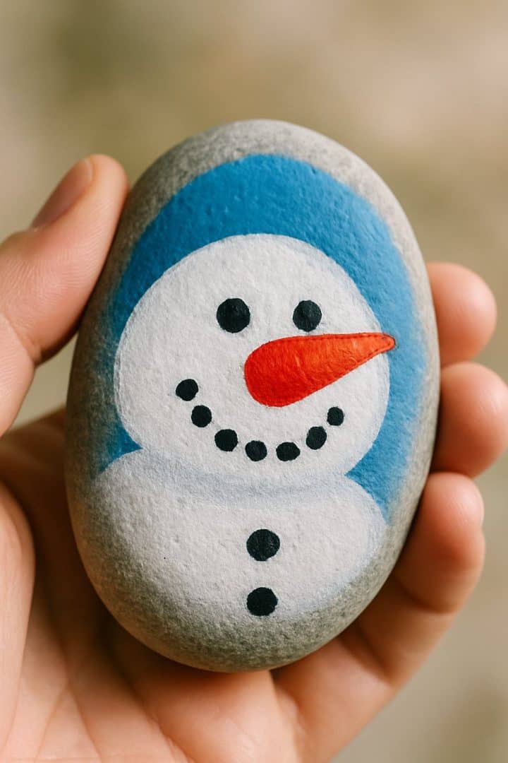 40 Snowman Painted Rocks Ideas That Are Cute and Creative - The Melrose ...