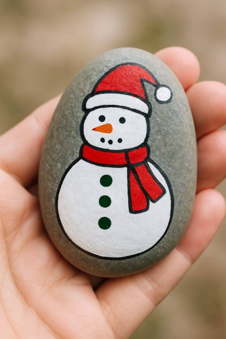 40 Snowman Painted Rocks Ideas That Are Cute and Creative - The Melrose ...