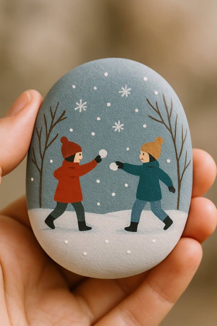37 Winter Painted Rocks Ideas To Inspire Your Seasonal Crafts - The ...