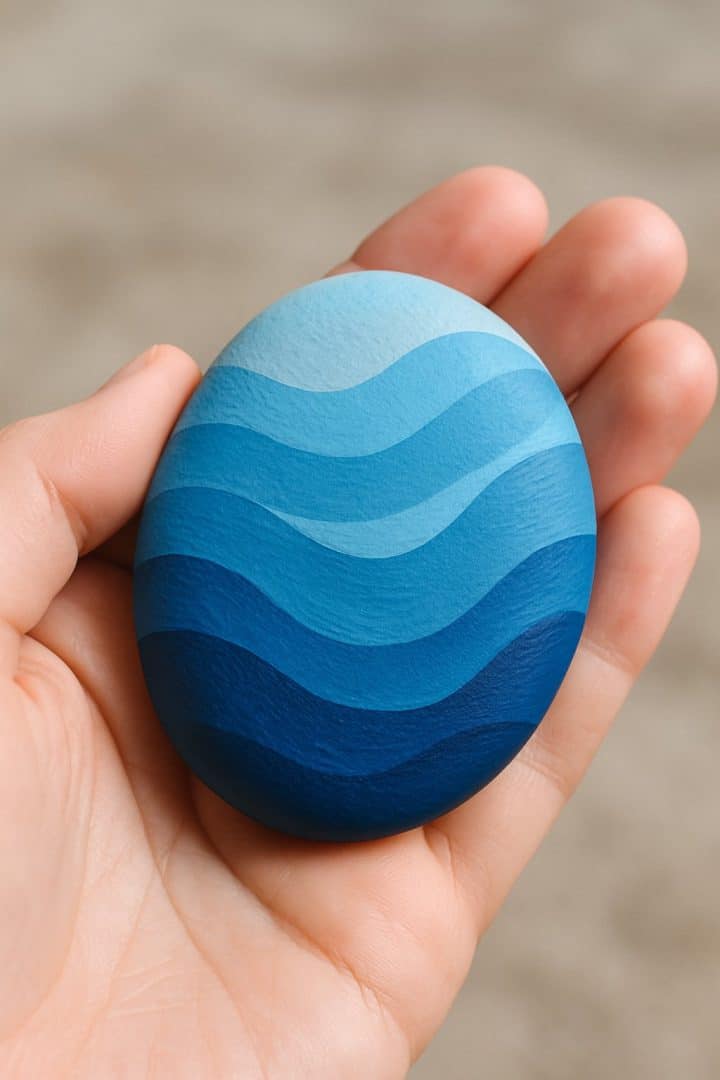 35 Blue Painted Rocks Ideas for a Calming DIY Project - The Melrose Family