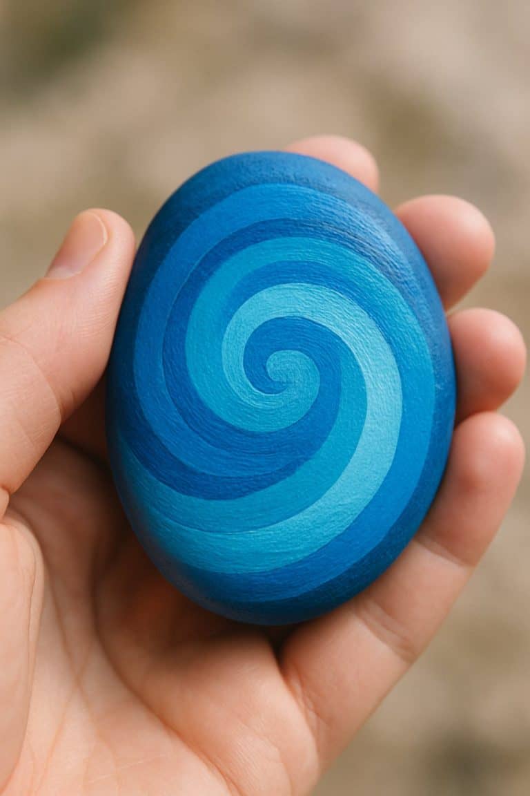 35 Blue Painted Rocks Ideas for a Calming DIY Project - The Melrose Family