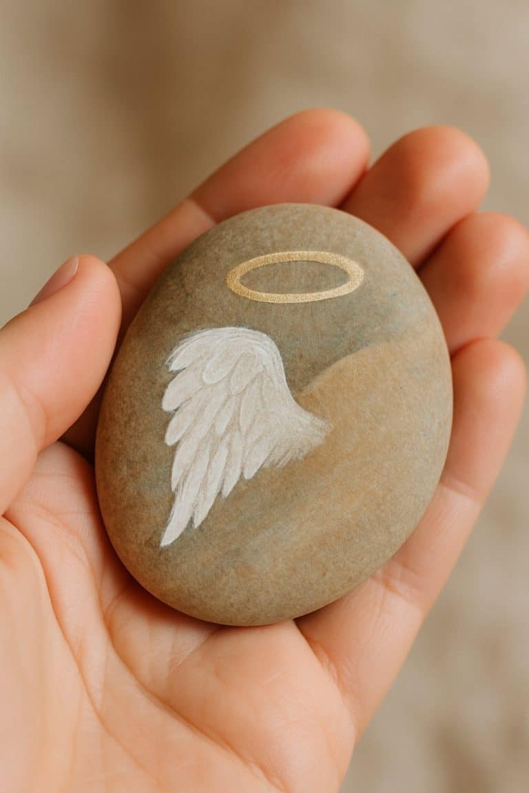 26 Angel Painted Rocks Ideas for Peaceful & Uplifting Crafts - The ...