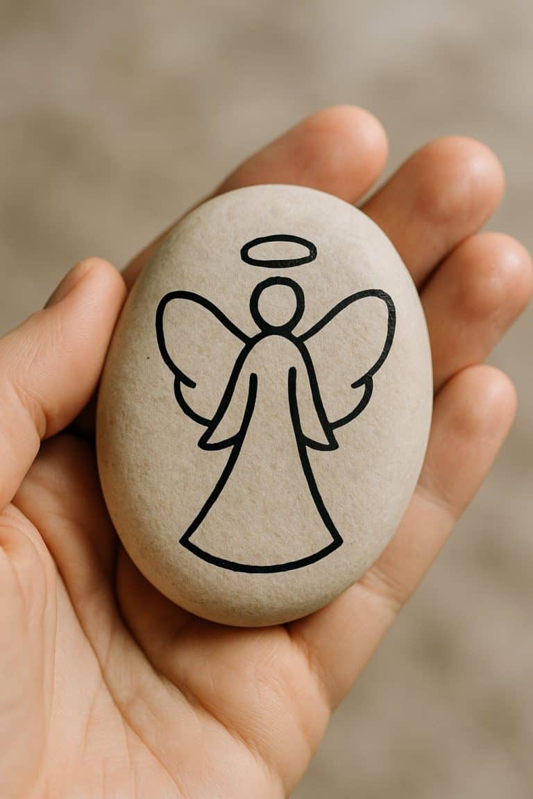 26 Angel Painted Rocks Ideas for Peaceful & Uplifting Crafts - The ...