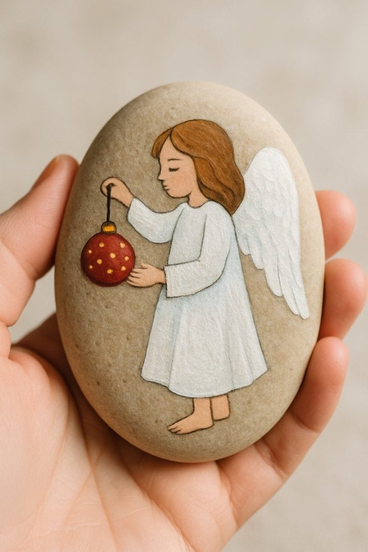 26 Angel Painted Rocks Ideas for Peaceful & Uplifting Crafts - The ...