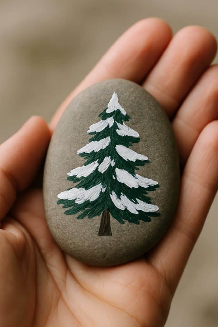 29 Christmas Tree Painted Rocks Ideas for Festive Holiday Crafts - The ...