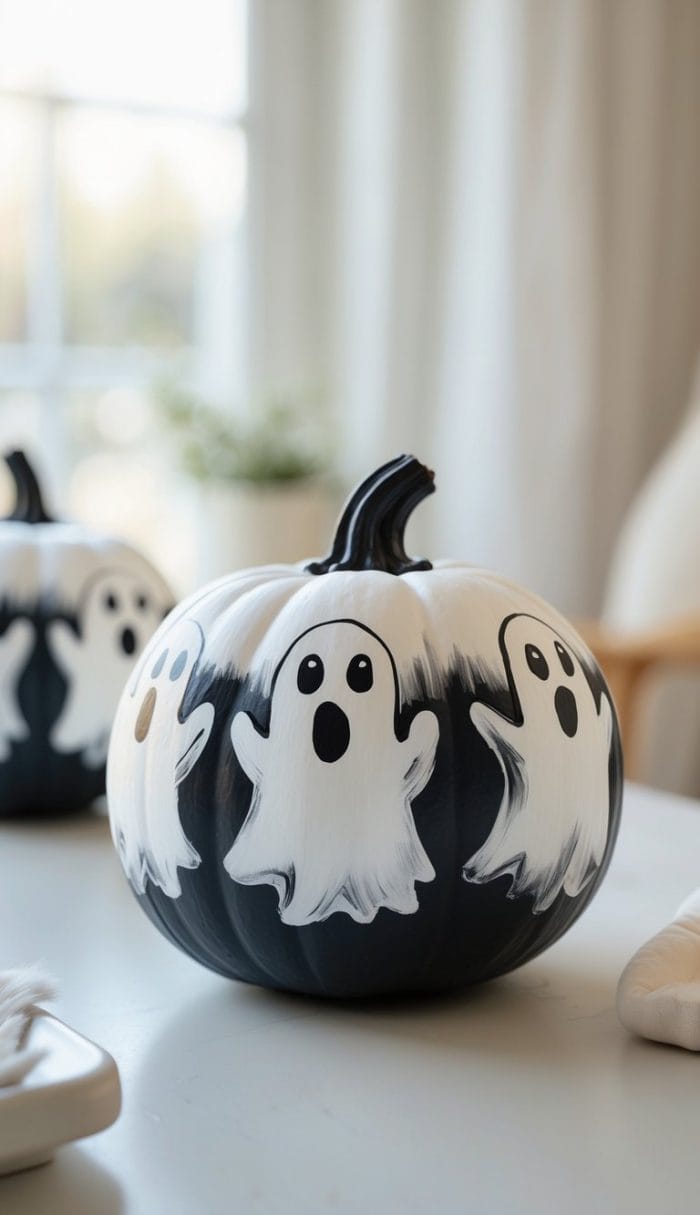 21 Painted Pumpkins Ghosts Ideas: Cute to Creepy Designs - The Melrose ...