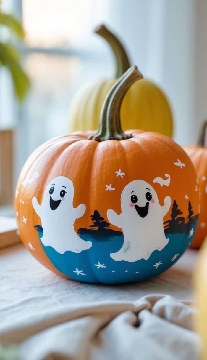 21 Painted Pumpkins Ghosts Ideas: Cute to Creepy Designs - The Melrose ...