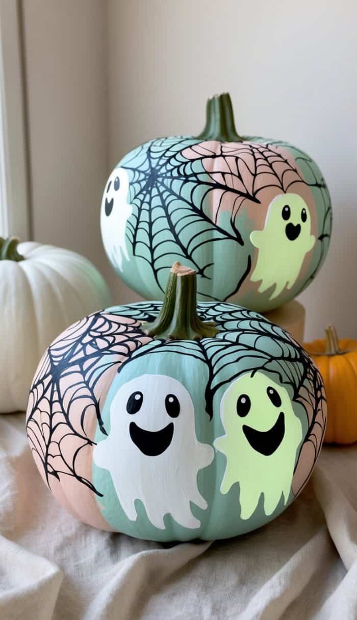 21 Painted Pumpkins Ghosts Ideas: Cute to Creepy Designs - The Melrose ...