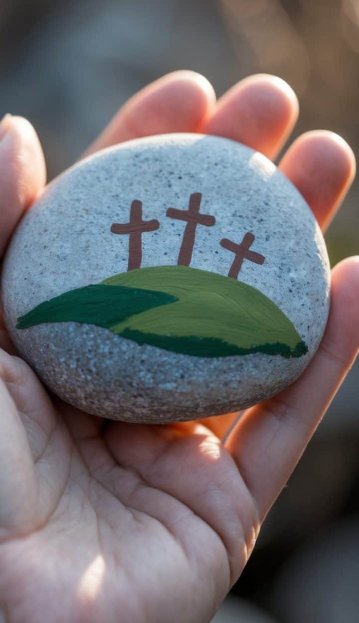 22 Cross Painted Rocks Ideas for Uplifting and Faith-Filled Art - The ...