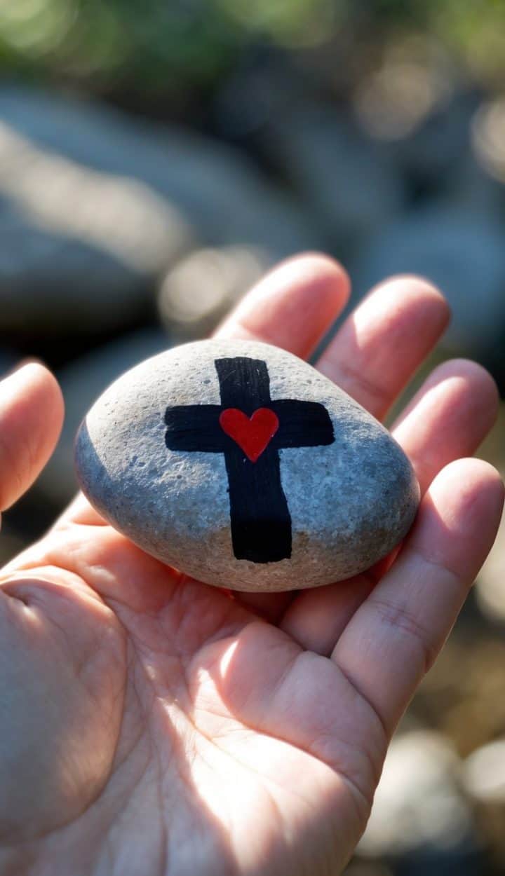 22 Cross Painted Rocks Ideas for Uplifting and Faith-Filled Art - The ...
