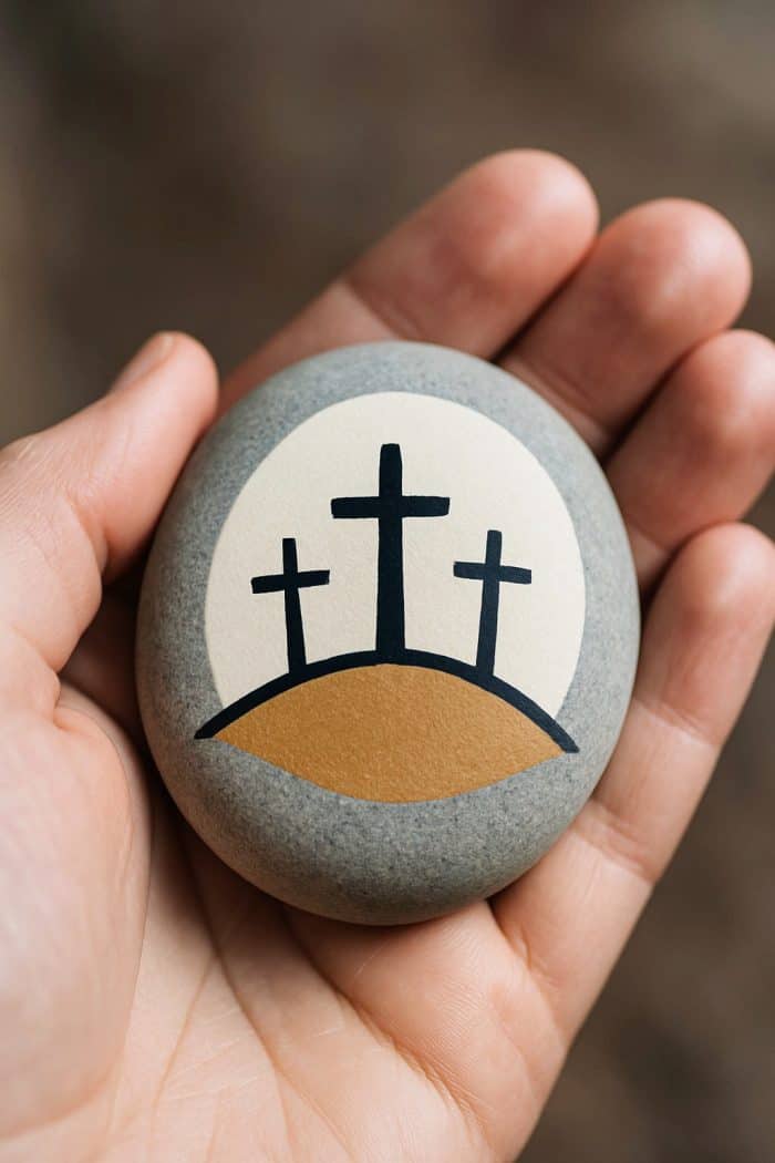 22 Cross Painted Rocks Ideas for Uplifting and Faith-Filled Art - The ...