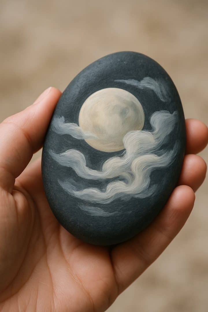 33 Moon Painted Rocks Ideas That Are Dreamy and Creative - The Melrose ...