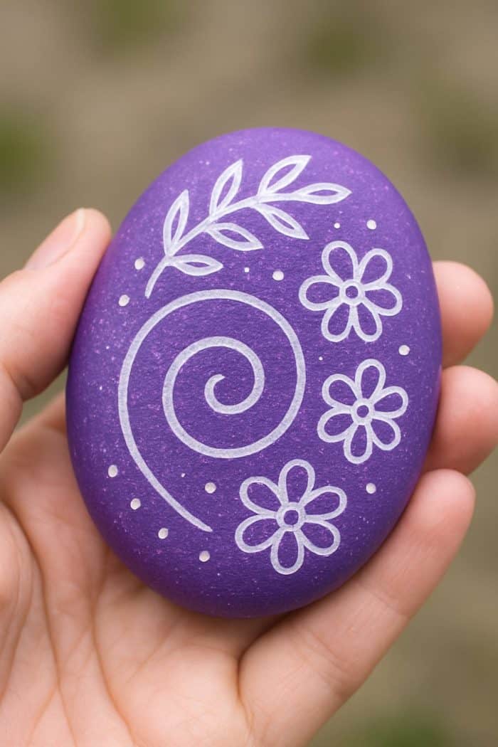 35 Purple Painted Rocks Ideas To Inspire Your Creativity - The Melrose ...