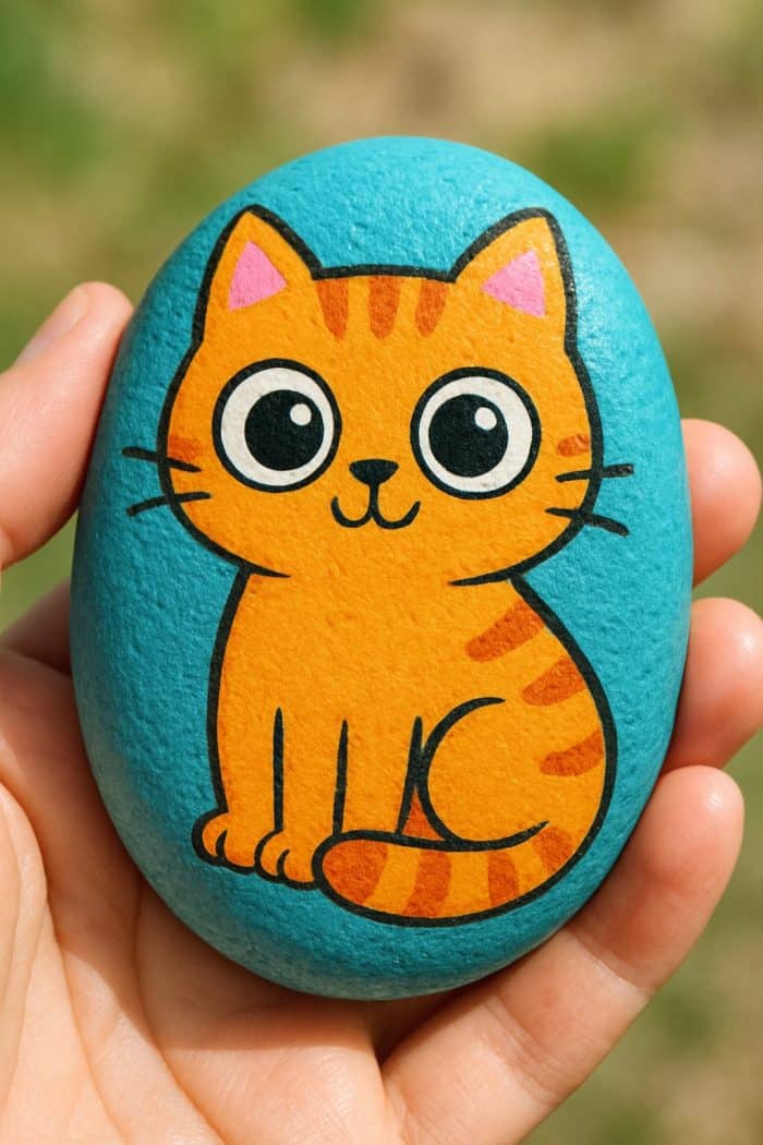 41 Cat Painted Rocks Ideas That Are Creative and Playful - The Melrose ...