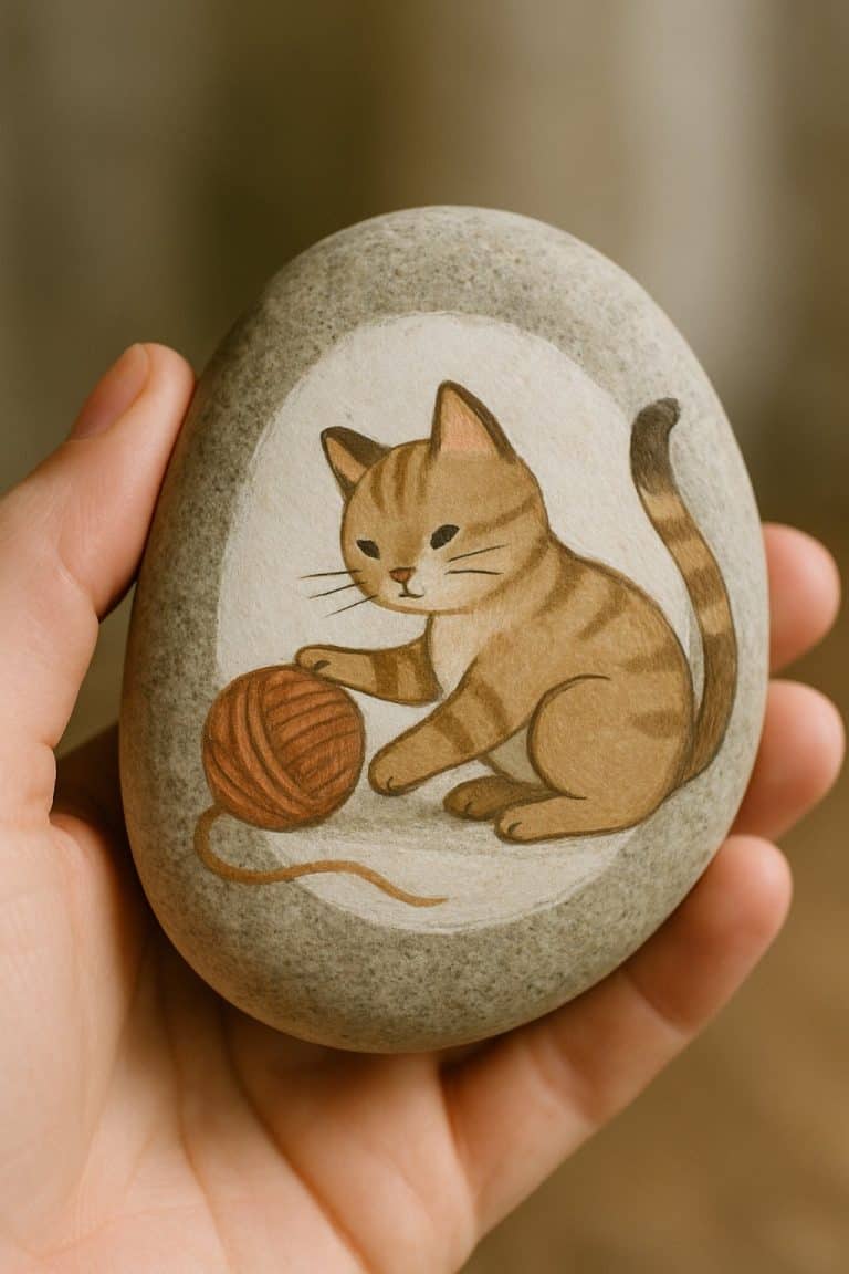 41 Cat Painted Rocks Ideas That Are Creative and Playful - The Melrose ...